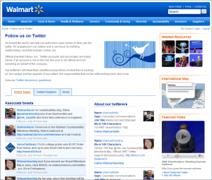 Walmart's Twitter page - Corporate Eye